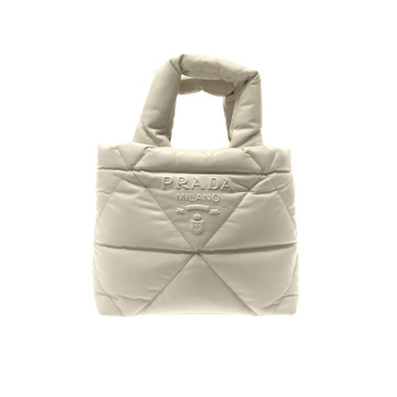 Prada | Bags | Prada Padded Leather Tote Bag With Embossed Logo | Poshmark